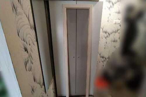 Дверь для шкафа со стеклом дуб белёный