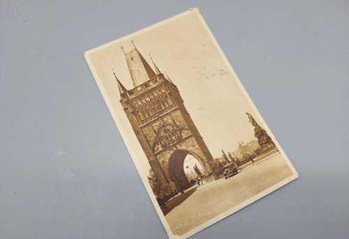 Старинная открытка Староместская Башня Рига