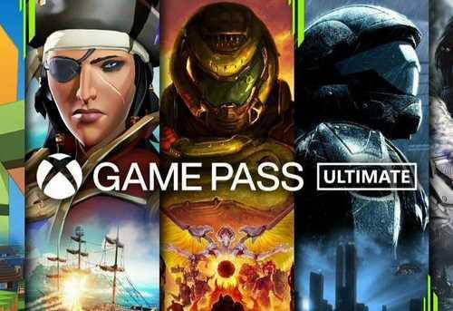 Подписка xbox game pass ultimate 1- 13 месяцев