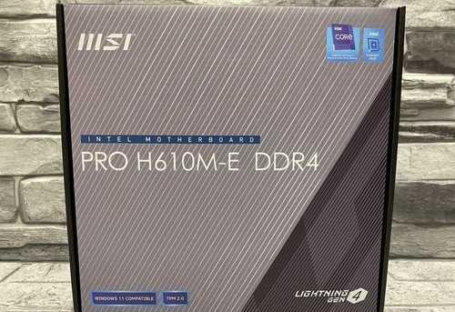 Материнская плата MSI PRO H610M-E DDR4 новая