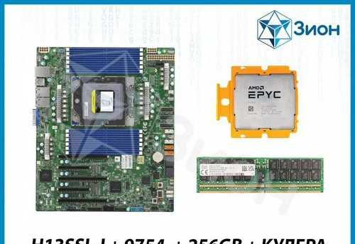 Epyc 9754 + H13SSL-I + DDR5 256Gb + Кулер