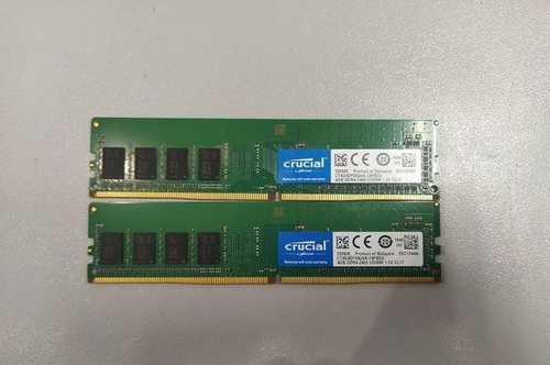 Комплект 8Gb DDR4 2400Mhz Crucial (2X4Gb)
