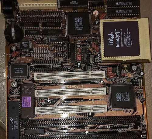Материнская плата 486 с процессором 100мГц