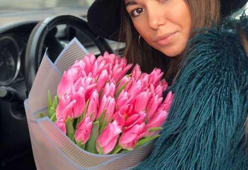 Тюльпаны к 8 марта, доставка цветов по городу