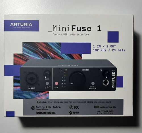 Звуковая карта Arturia Minifuse 1 Black новая