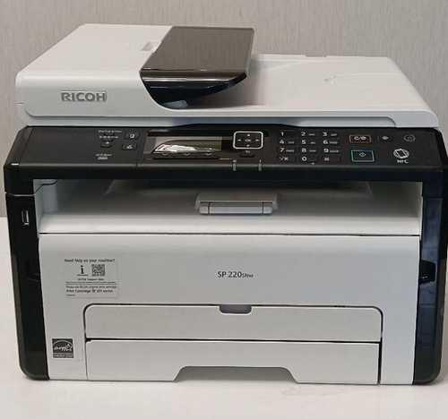 Принтер лазерный мфу чб Ricoh SP220SNw