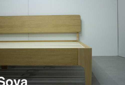 Лаконичная двуспальная кровать "uggla" 180х200