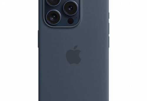 Чехол силиконовый для iPhone 15 Pro (Storm Blue)