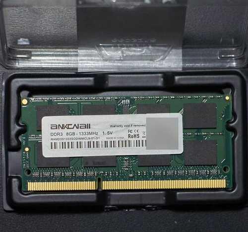 Оперативная память для ноутбука, DDR3, 8Gb, 1333MH