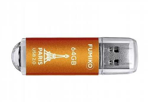 Флешка Париж 64GB оранжевая USB 2.0