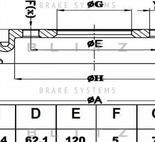 Диск тормозной BMW X3 (E83) 04- перед.вент. BS0