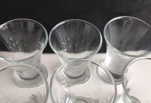 Рюмки (стопки), прозрачное стекло, 6 шт