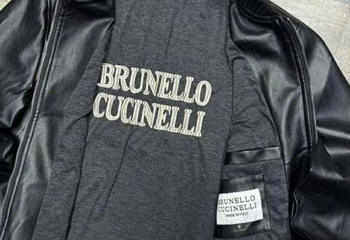 Кожаная куртка Brunello Cucinelli