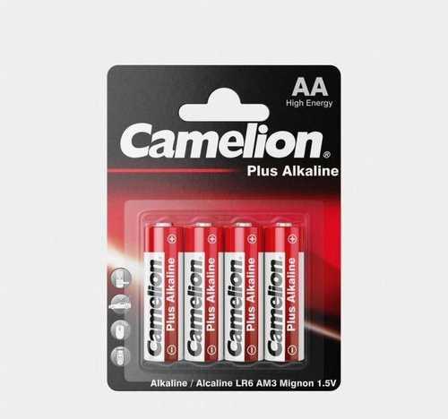 Элемент питания алкалиновый AA/LR6 1.5В Plus Alkaline LR6-BP4 (блист.4шт) Camelion 7370