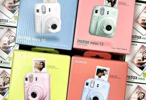 Instax mini 12 + картридж для фото новые гарарнтия