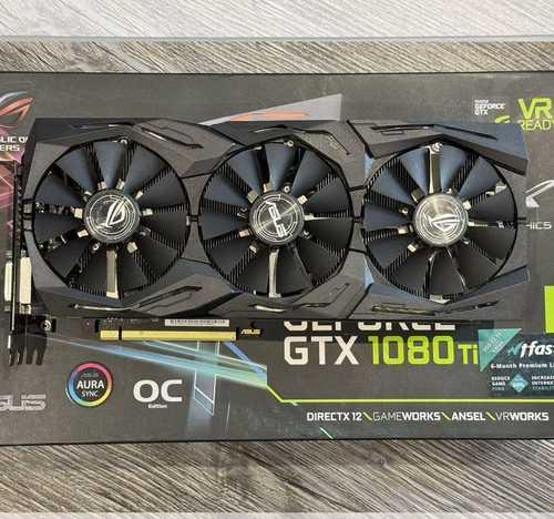 Видеокарта GTX 1080 Ti 11gb asus strix OC