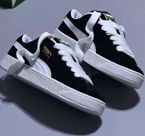 Кроссовки Puma Suede XL Black White Outfit