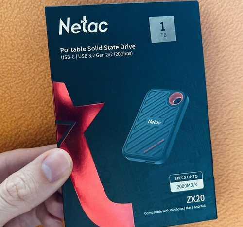 1тб new Жесткий SSD диск внешний Netac ZX20 1TB