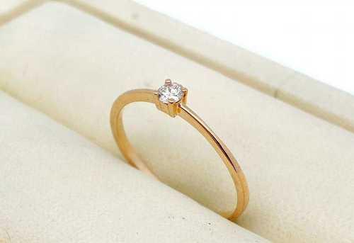 Золотое кольцо с бриллиантом 585пр. размер: 16,5