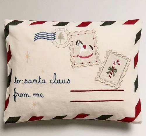 Новогодний чехол на подушку Zara home