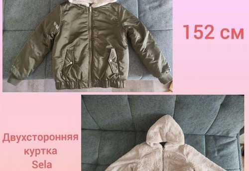 Куртка для девочки Sela двусторонняя р. 152 см