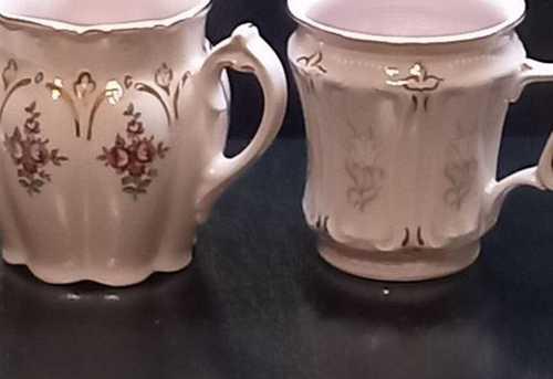 Чайные чашки розовый фарфор Чехия