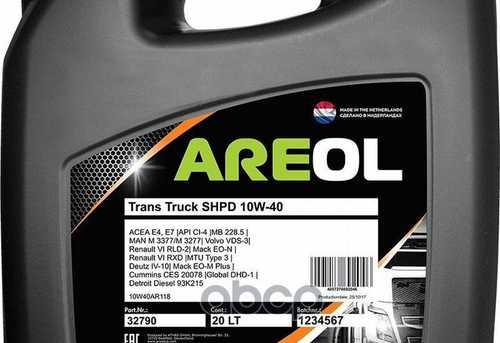 Areol Trans Truck shpd 10W40 (20L) масло моторн