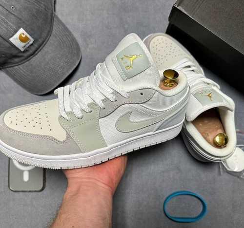 Nike Air Jordan 1 low white sky мужские кроссовки