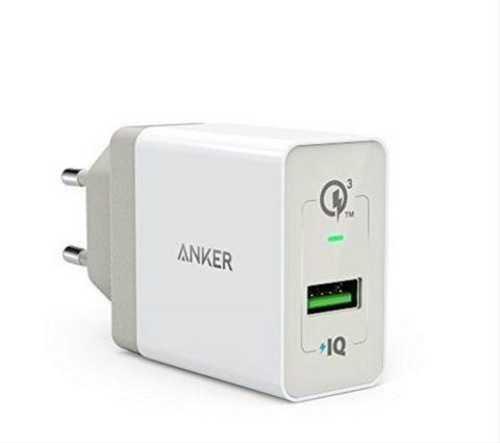 Сетевая зарядка Anker PowerPort+1 18W QC 3.0 White