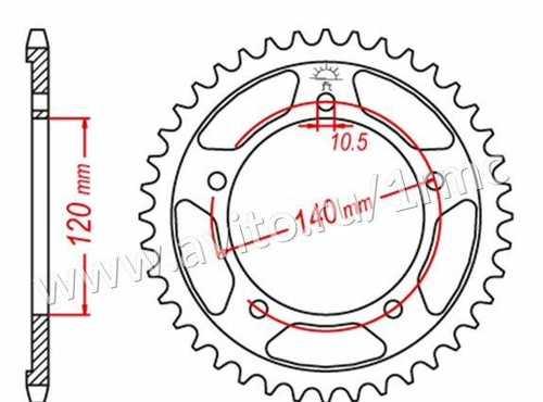 JT Звезда задняя алюминиевая Triumph 1050 Tiger