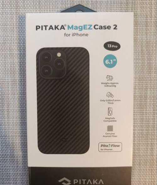 Карбоновый чехол Pitaka для iPhone 13 pro + стекло