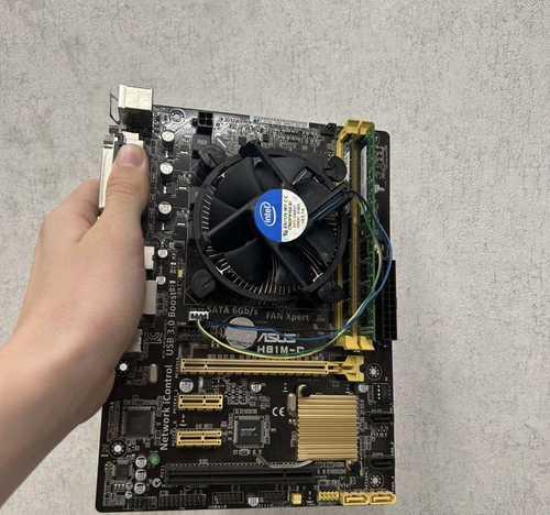 Комплект lga 1150 H81M-C  pentium g3220  8gb