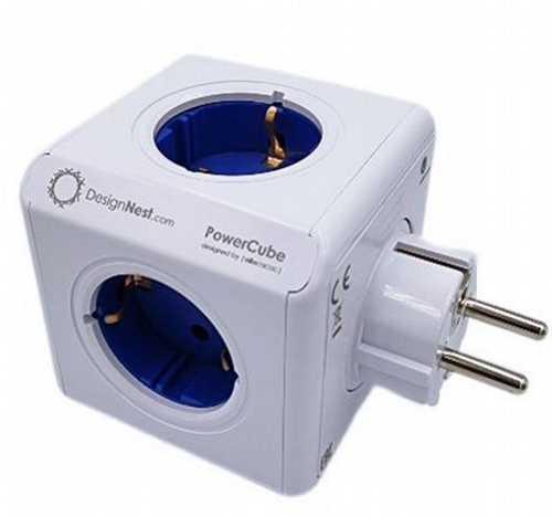 Разветвитель Allocacoc PowerCube Original USB blue