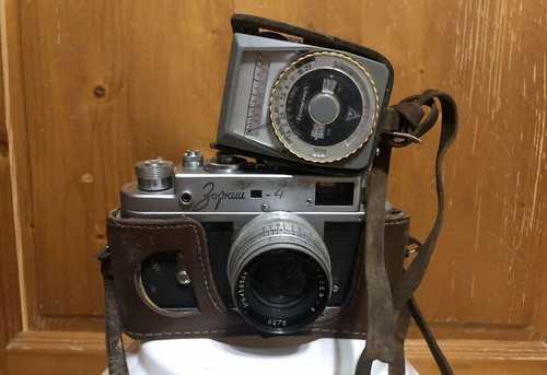 Плёночный фотоаппарат Зоркий-4 с экспонометром