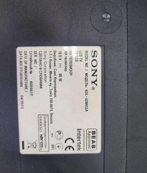 Телевизор Sony kdl-42w653a