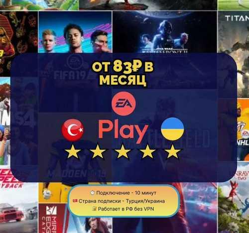 Подписка PS Ea Play 1/12 Месяцев