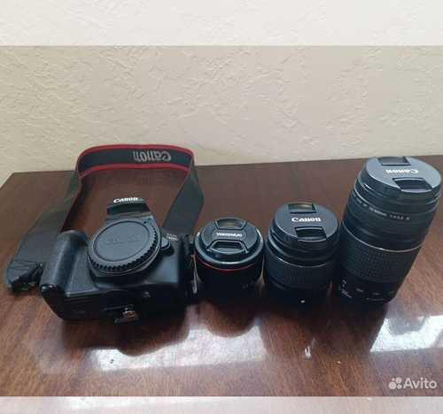 Фотоаппарат Canon EOS 1300D + 3 объектива