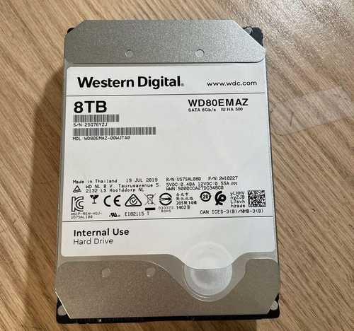 Жесткий диск SATA 8tb Western Digital 80emaz