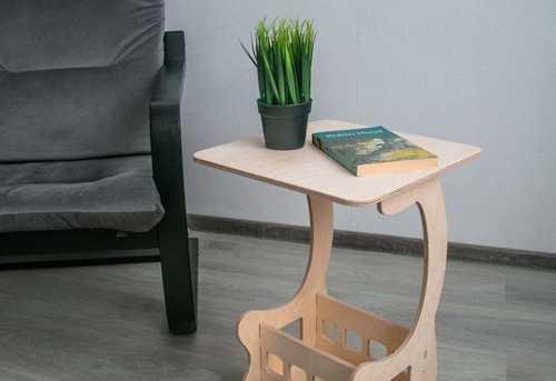 Журнальный столик из дерева приставной оригинал
