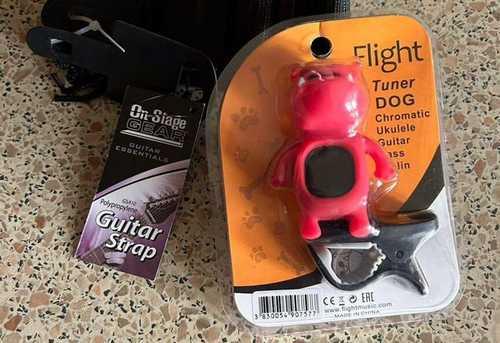 Тюнер для гитары Flight Dog, ремень