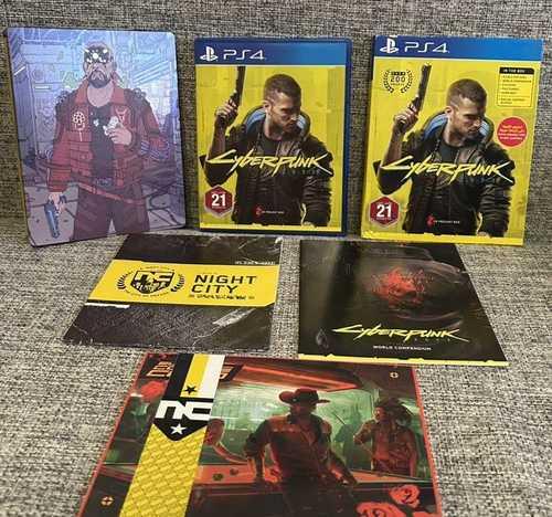 Cyberpunk 2077 ps4 диск steelbook