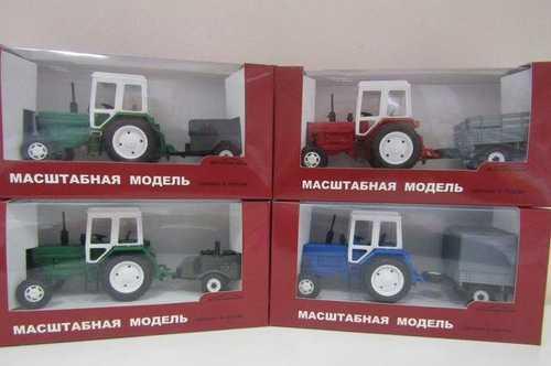 Модели тракторов 1:43 мтз-82 с прицепом