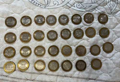 10 рублевые монеты комбинированные