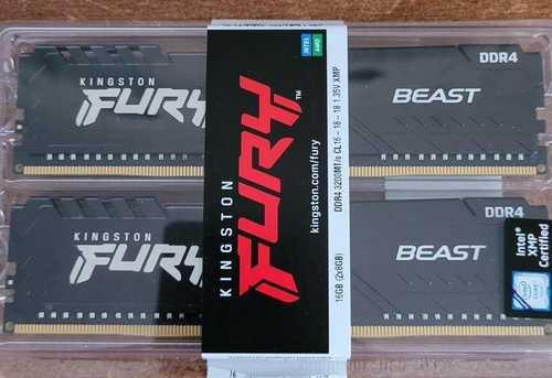 Оперативная память Kingston Fury Beast Black 16GB