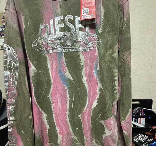 Лонгслив diesel tye-dye редкий