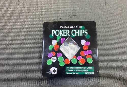 Набор для покера фишки, карты