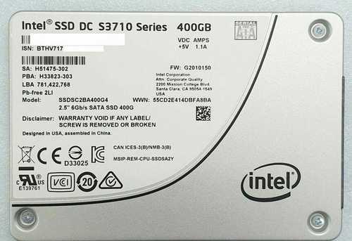 Серверный диск SSD Intel DC S3710 400Гб