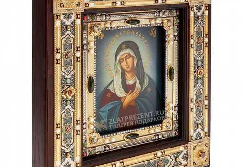 Икона Богородица Умиление в драгоценном окладе