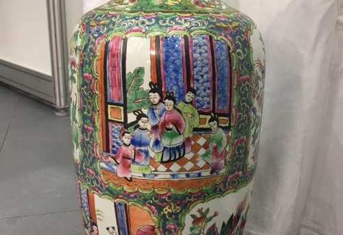 Старинная китайская ваза фарфор роспись