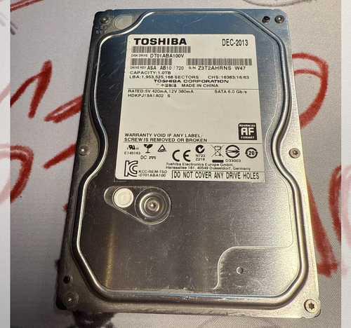 Жесткий диск toshiba